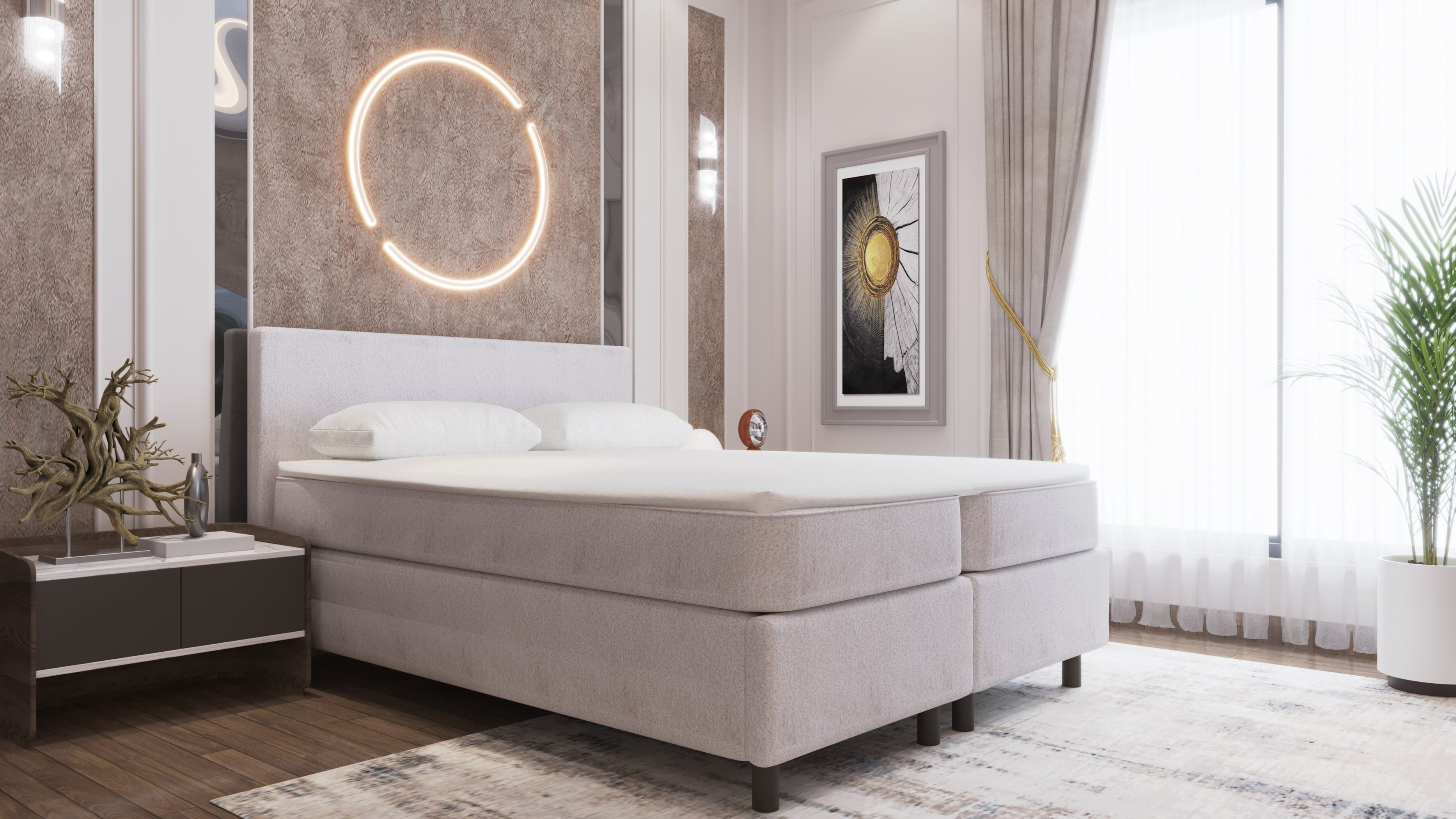 Boxspring Teddy Look (Extra Hoge instap) — BoxspringPlace